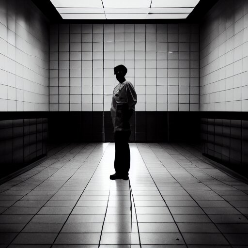 Lexica - A sad surgeon standing in an empty operating theater, award ...