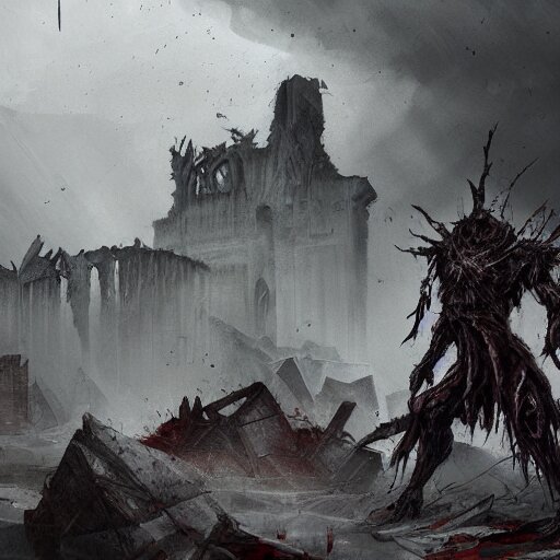 Lexica - Concept art of a half destroyed (Sentinel) holding the ...