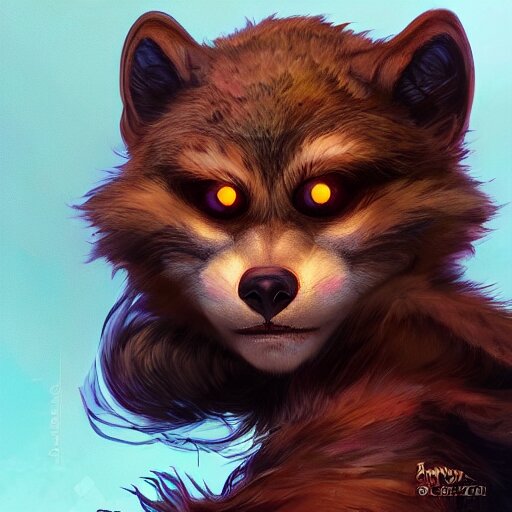 Lexica - Three quarters portrait of a cute baby werewolf with big ...