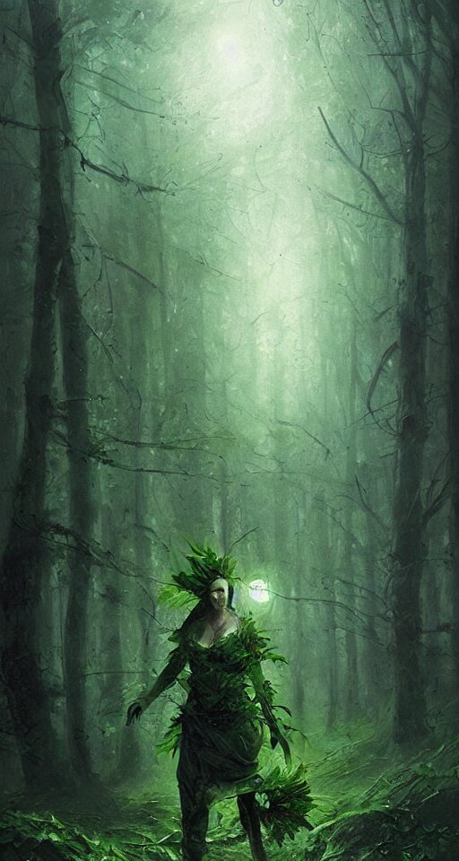 Lexica - Hyper realistic oil painting of a rogue covered in green ...