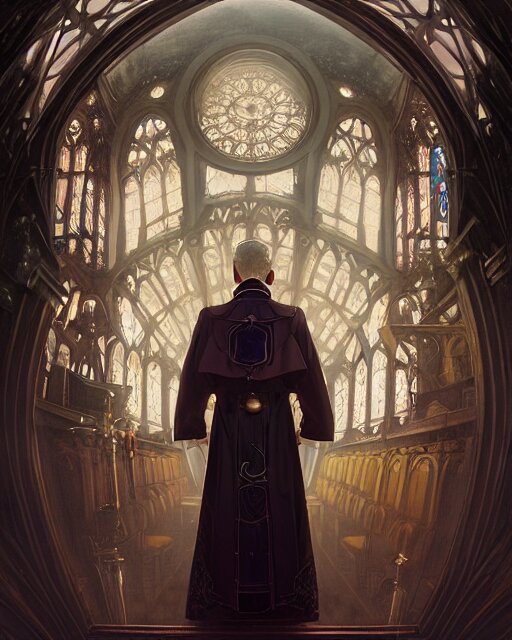 Lexica - Highly detailed surreal vfx portrait of a steampunk priest in ...