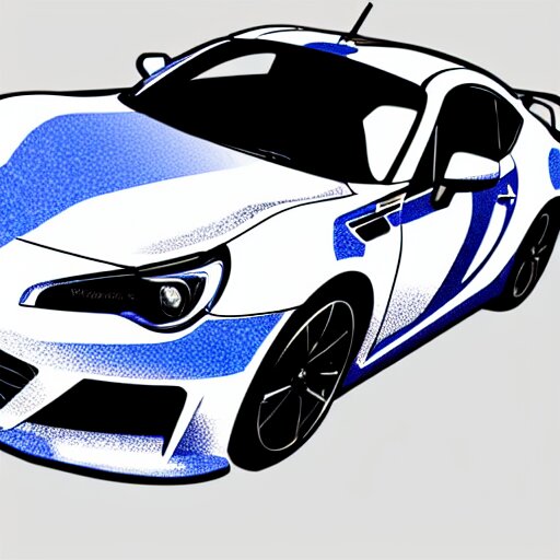 Lexica - Vector art of a single blue subaru brz, isometric, 4 k ...