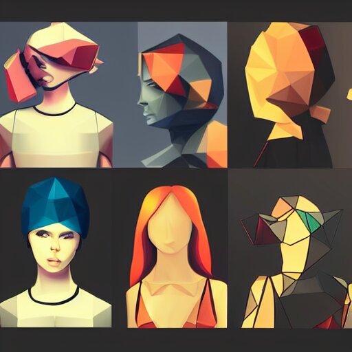 art style consisting of harsh highlights, strong contrasts, flat ...