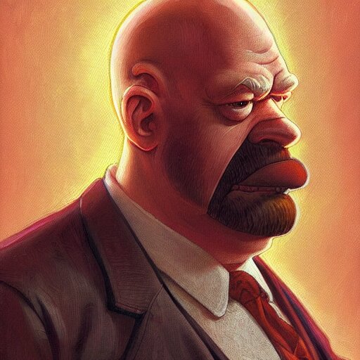 Lexica - Portrait of homer simpson, d & d, fantasy, intricate, elegant ...