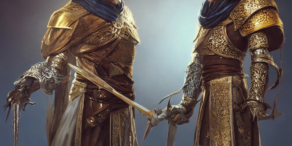 Lexica - Arabian witcher, new costume concept design with metal ...