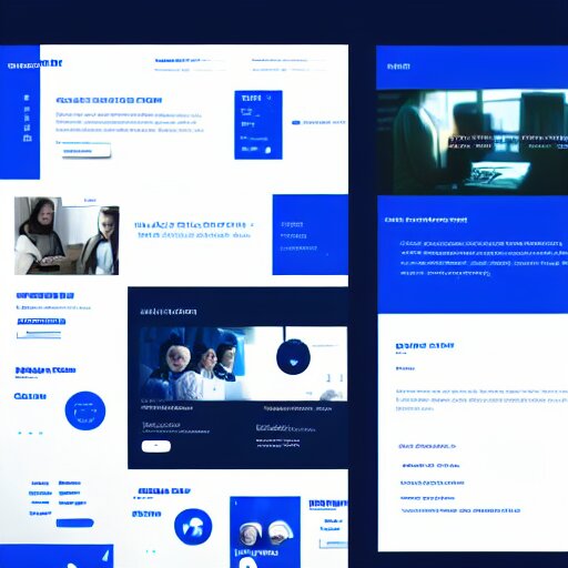 ui design of a saas website, minimal design, blue color scheme ...