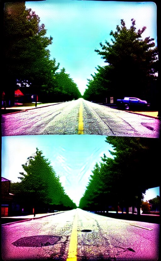 Lexica - Photograph of a liminal middle class American suburb, taken on ...