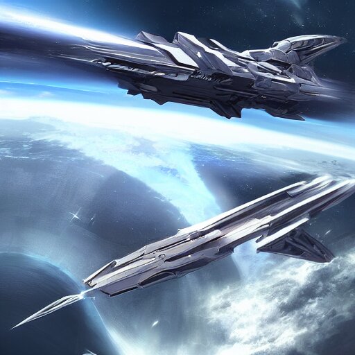 Lexica - Massive starship in the shape of a spear traveling through ...