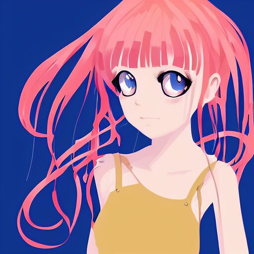 Lexica - Portrait of a cute girl holding scissors, anime, digital art,