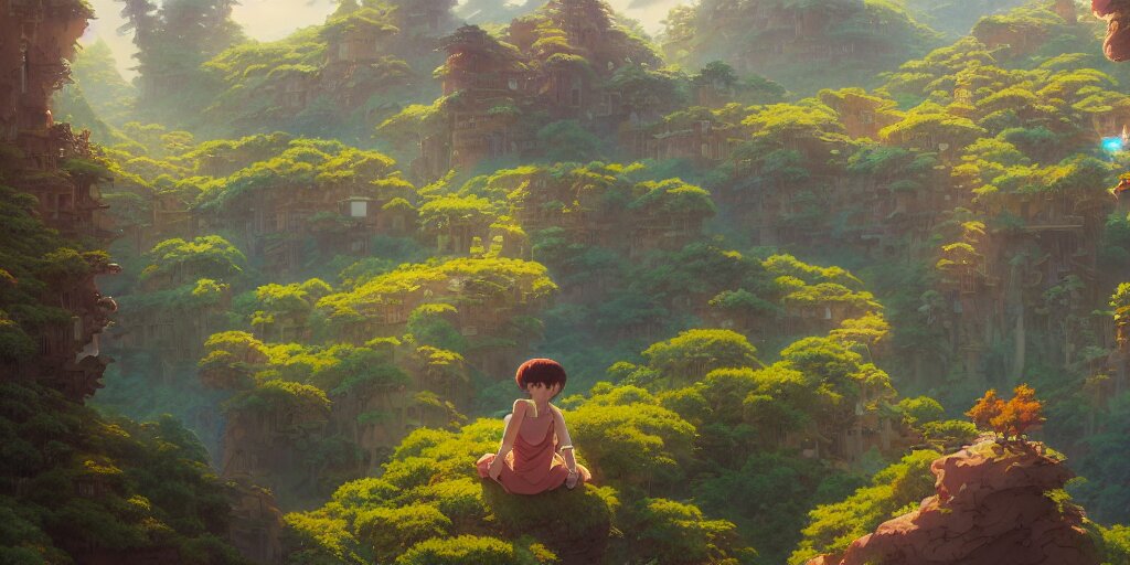 Lexica - Highly detailed vfx panoramic landscape of studio ghibli ...