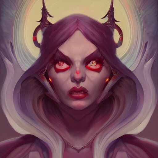 Lexica - A symmetrical portrait of a beautiful sinister lilith, concept ...