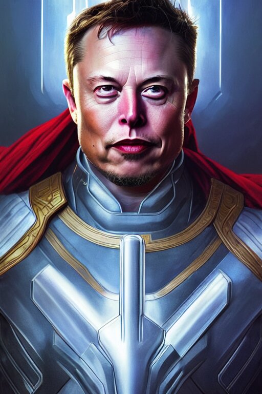 Lexica - Elon musk as thor, marvel character, realistic portrait ...