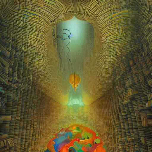 Lexica - Trippy endless library by m. c. escher, zdzisław beksinski ...