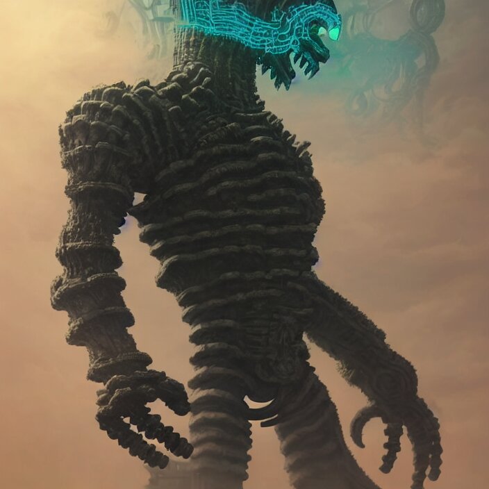 Lexica - Shadow of colossus boss, giygas organic being, portrait ...