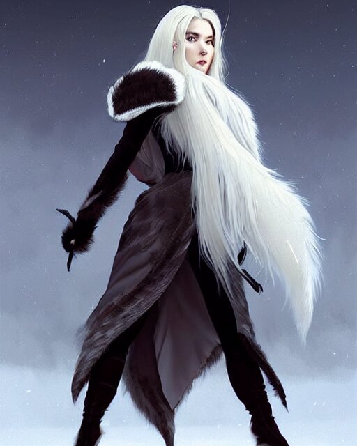 Lexica - Dragon hunter wearing a fur - lined dragonhide jacket ...