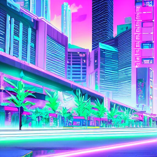 Lexica - Vaporwave cyberpunk photorealistic pokemon pallet town