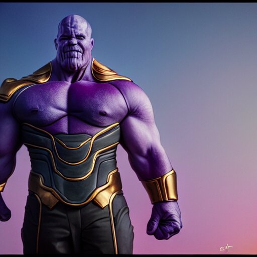 Lexica - ( ( ( ( ( hyperrealist distant portrait of thanos riding a tiny child's bike ...