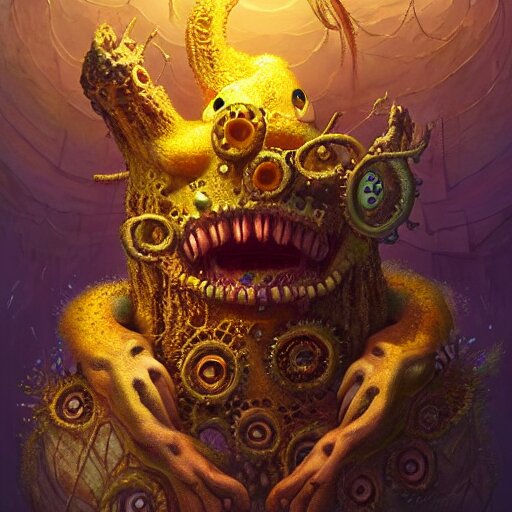 Lexica - Portrait of SpongeBob as a large Lovecraftian monster, fantasy ...