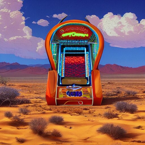 Lexica - A pachinko machine in the desert, by Jean Giraud, high quality ...