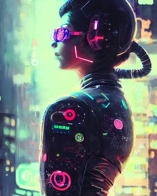 Lexica - Detailed portrait neon operator girl, cyberpunk futuristic ...