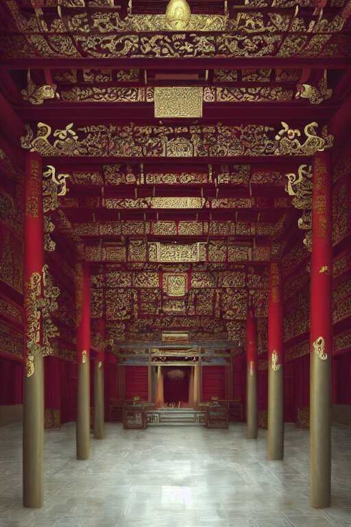 Lexica - Inside a luxurious chinese temple, portrait, powerfull ...