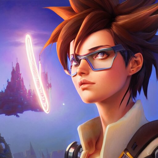 Lexica - Highly detailed extreme closeup portrait of tracer from ...