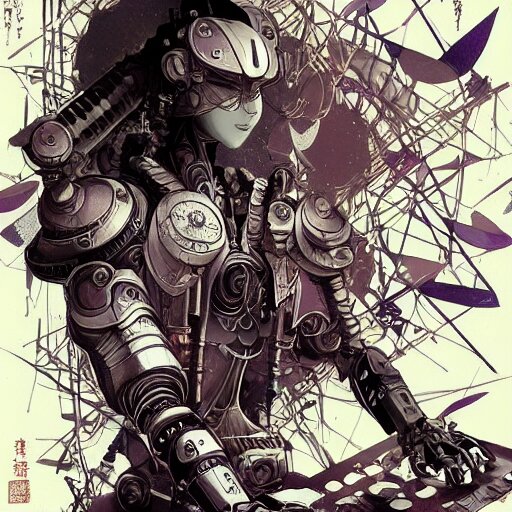 Robot Samurai Drawing