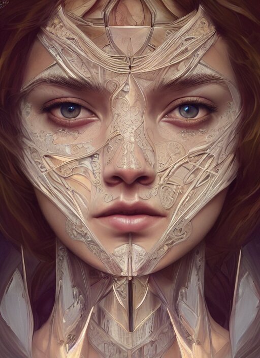 Lexica - Symmetry!! barbara palvin, machine parts embedded into face ...