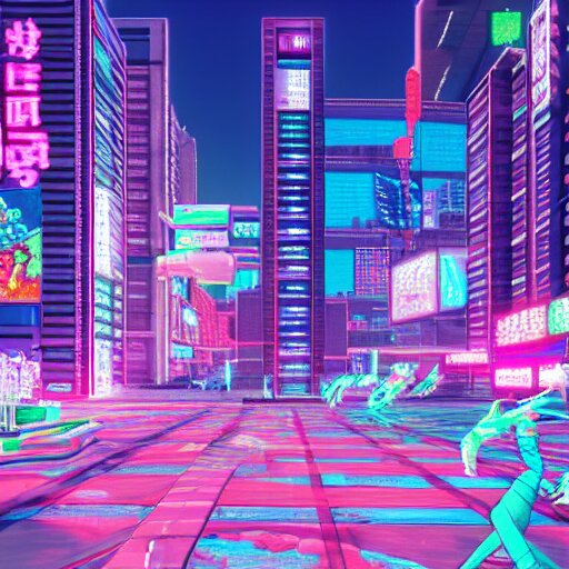 Lexica - Vaporwave cyberpunk photorealistic pokemon pallet town