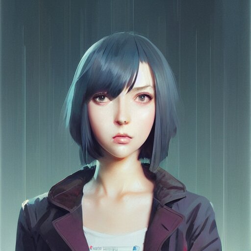 Lexica - Elegant girl in urban outfit, cute fine face, rounded eyes ...