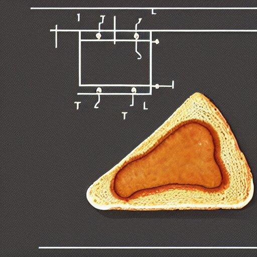 Lexica - A piece of toast is in the style of a circuit diagram, product ...