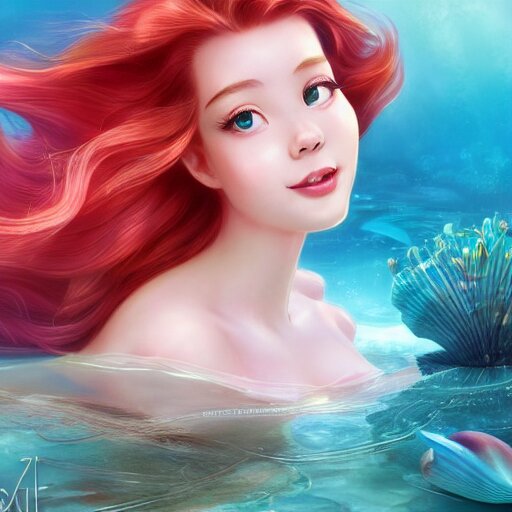 Lexica - A lovely and charming young princess ariel under the tropical ...
