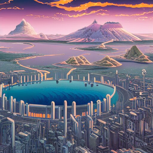 Lexica - A highly detailed matte painting of retro futurist fantasy ...
