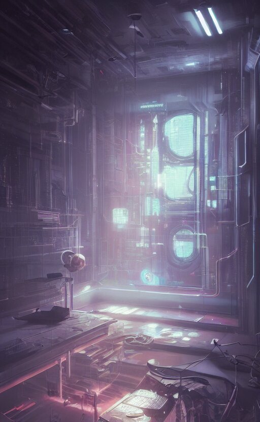 Lexica - A human brain in a cyberpunk research lab, masterpiece digital ...