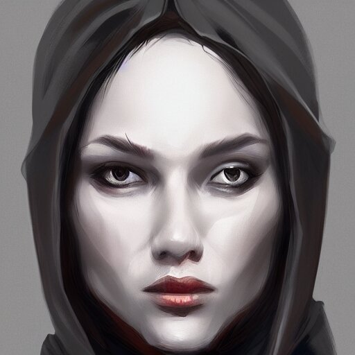 Lexica - Woman wearing hoodie, dark, menacing, artstation, digital art