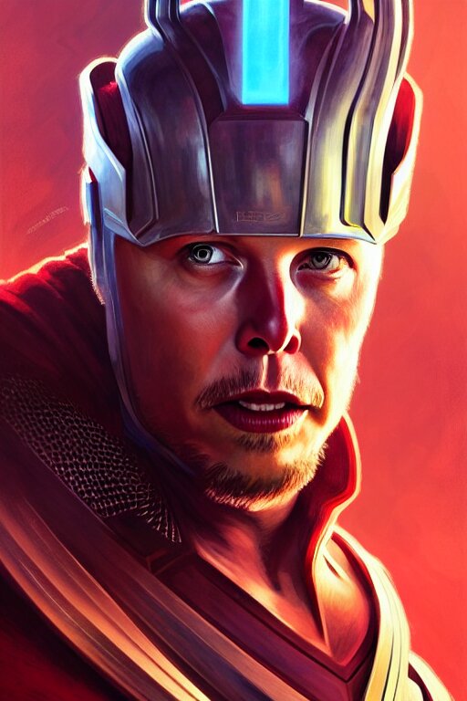 Lexica - Elon musk as thor, realistic portrait, symmetrical, highly ...