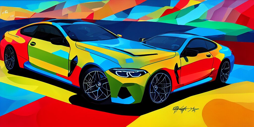Lexica - Bmw m 8 pop art painting, rtx, raytracing, 8 k, highly ...