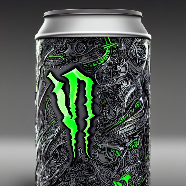 Lexica - Aluminian can of monster energy drink, intricate and elegant ...