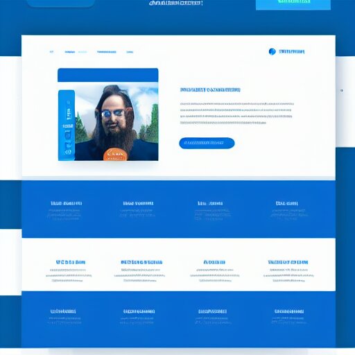 ui design of a saas website, minimal design, blue color scheme ...