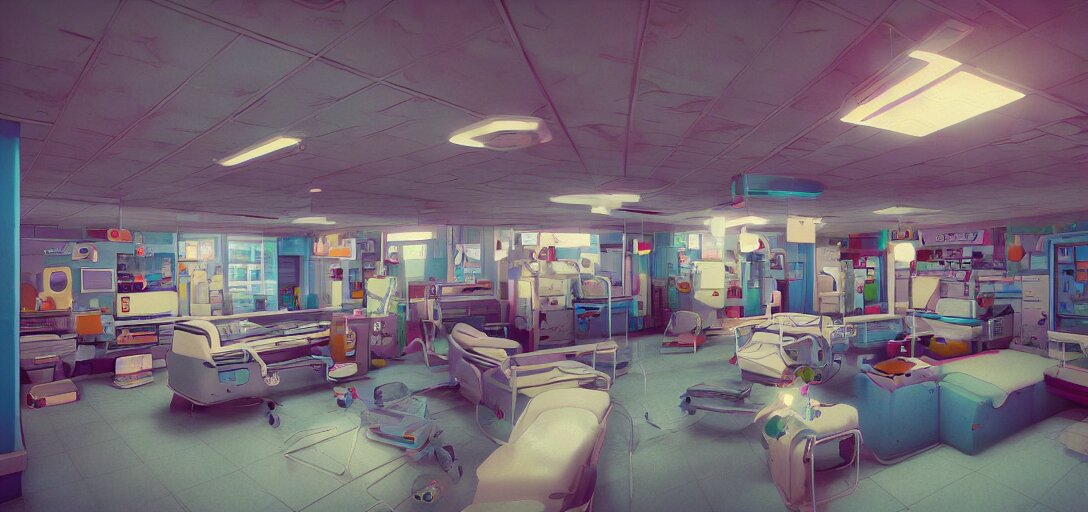 Lexica - Retro hospital, colorful, 8 k photorealistic, hd, high details ...