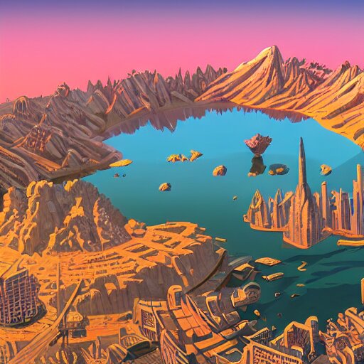 Lexica - A highly detailed matte painting of retro futurist fantasy ...