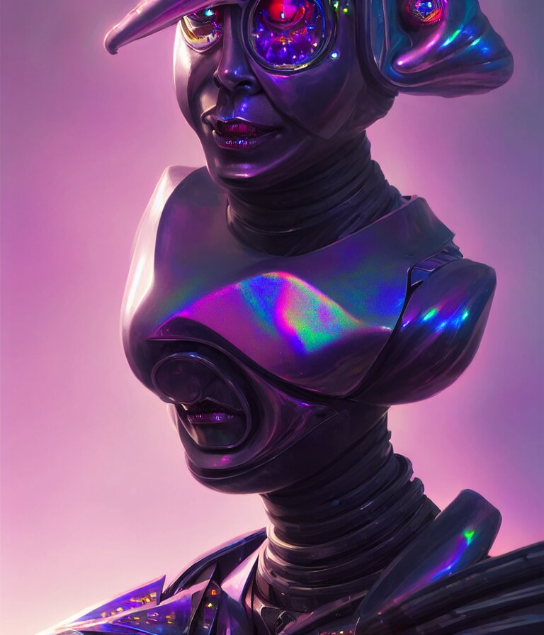 Lexica - Front shot of a court jester character, holographic crystals ...