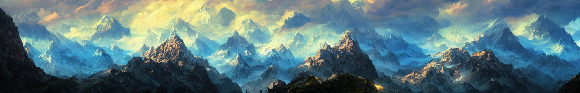 Lexica - Beautiful fantasy alps landscape, colorful clouds, magical ...