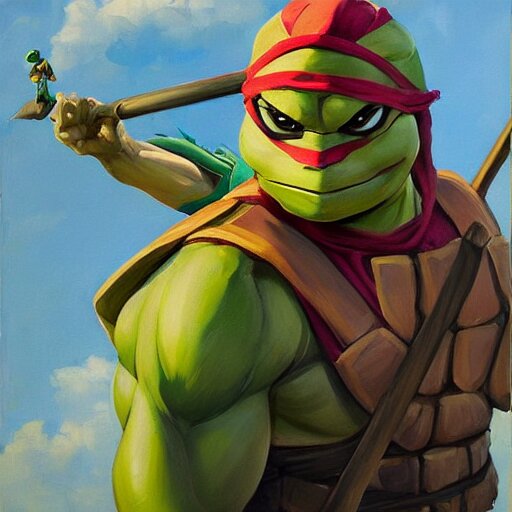 Lexica - Greg manchess portrait painting of a teenage mutant ninja ...