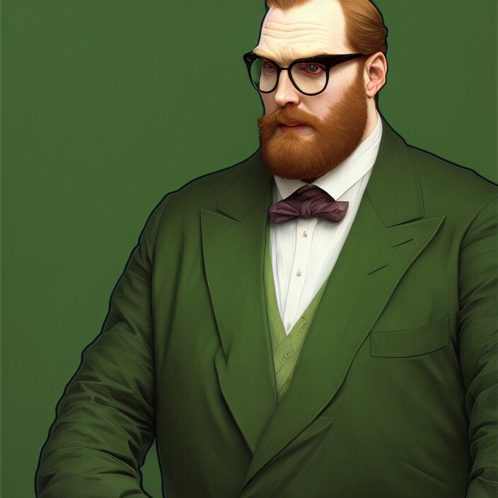 Lexica - Symmetry! portrait of a large white ginger man, wearing a ...