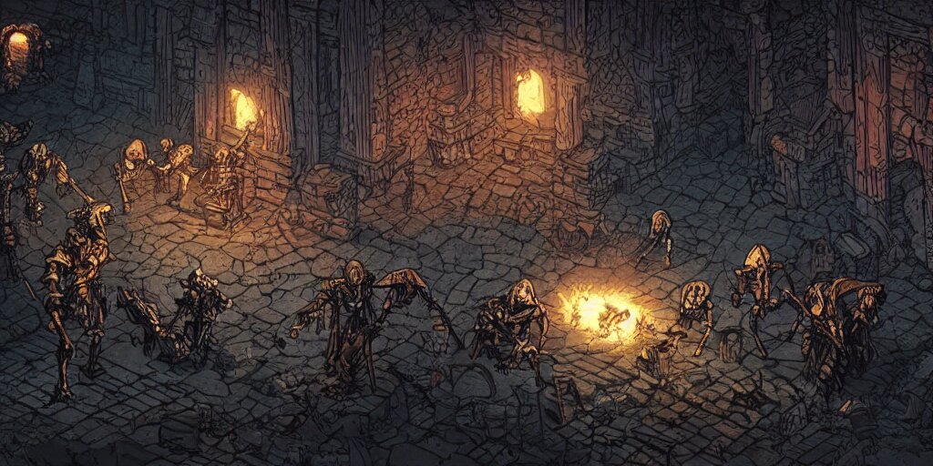 Lexica - Skeleton enemy character design. darkest dungeon. pc game ...