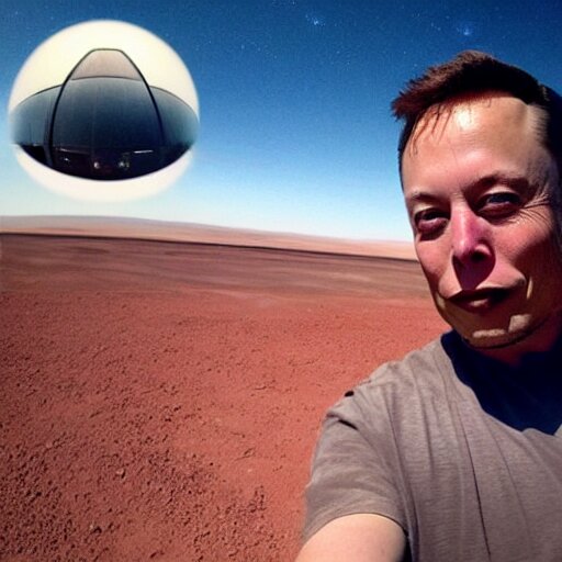 Lexica Elon Musk Selfie With Futuristic House On Mars