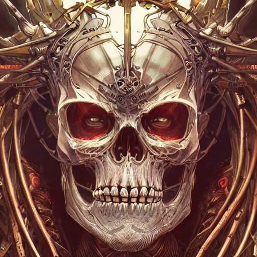 Lexica - Ultra realistic illustration of the cybernetic skeleton king ...
