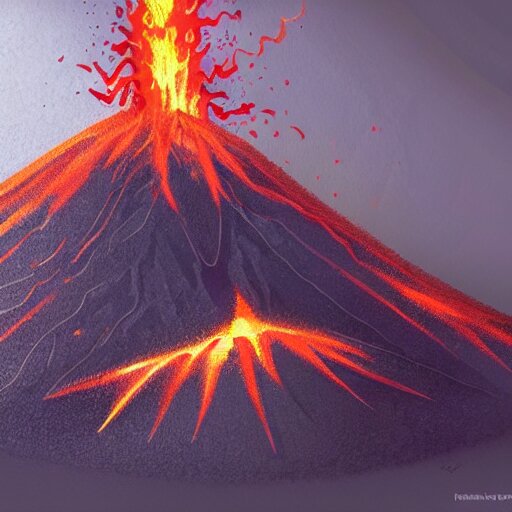 Lexica - Volcano, concept art, illustrated, highly detailed, high ...