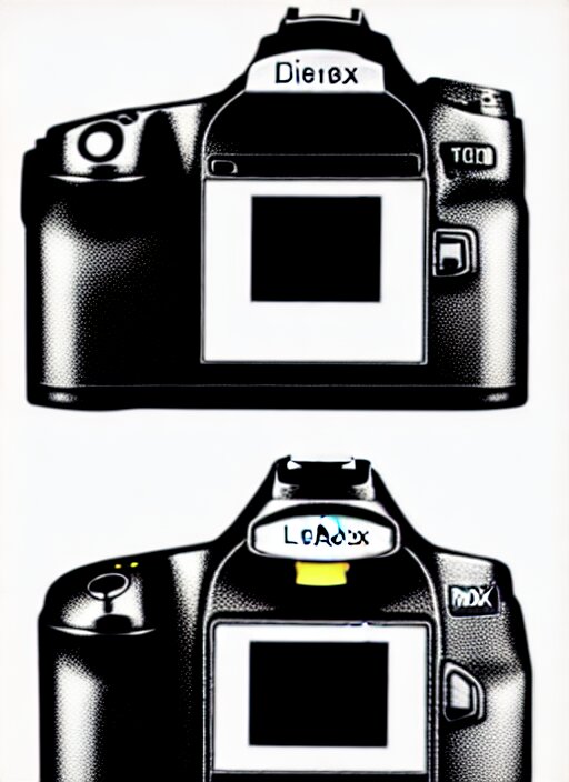 Lexica - A detailed diagram, a professional dslr camera pointed at the ...